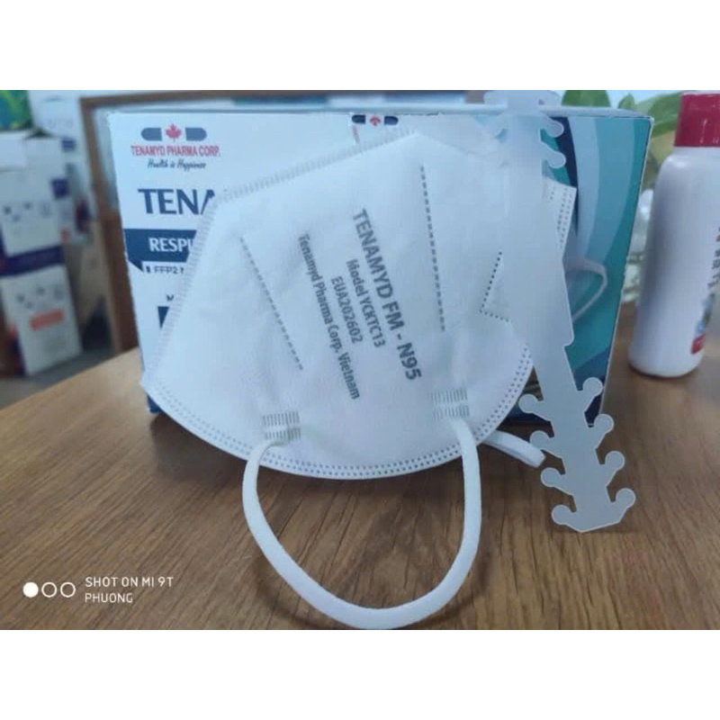 Khẩu Trang N95 Tenamyd ( hộp 20 cái ) vô bịch từng cái ko có thanh gài kèm trong từng gói ( 5 ...