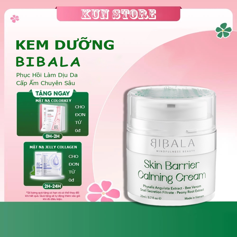 Kem Dưỡng Phục Hồi Da Bibala Skin Barrier Calming Cream 20g Hỗ Trợ Dưỡng Ẩm, Làm Dịu Tái Tạo Da ...
