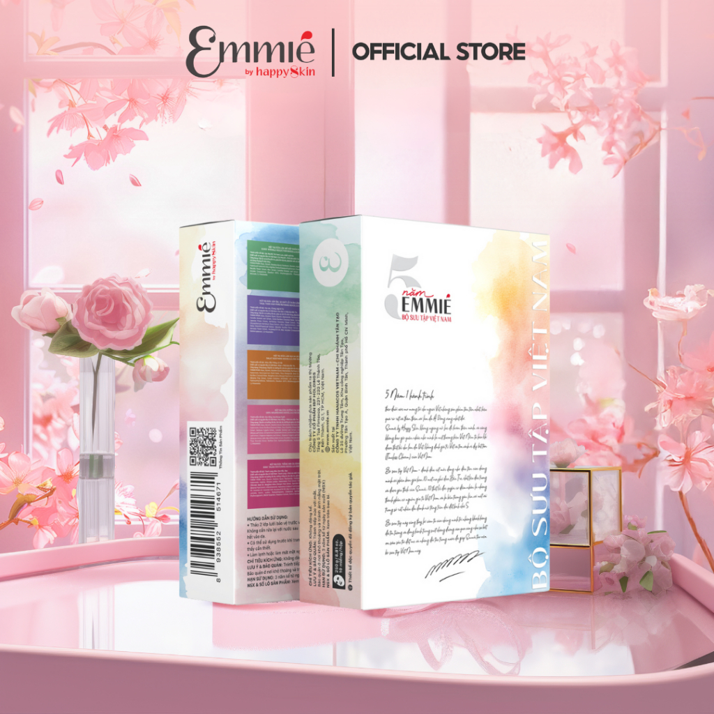[Võ Hà Linh x Emmié by HappySkin] COMBO 2 Hộp 10 mặt nạ sinh học phôi dừa siêu tinh chất - Bộ ...