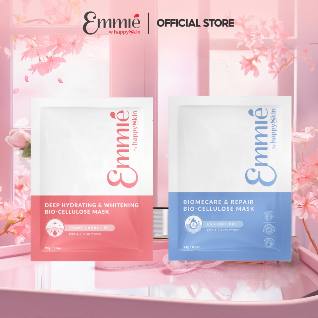 [Võ Hà Linh x Emmié by HappySkin] COMBO 2 Hộp 10 mặt nạ sinh học phôi dừa Bio Cellulose 25gx20 ...