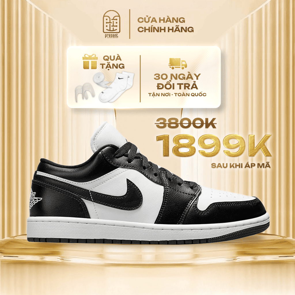 Giày Air Jordan 1 Low Panda chính hãng cho nam nữ, JD1 Low Panda real ...