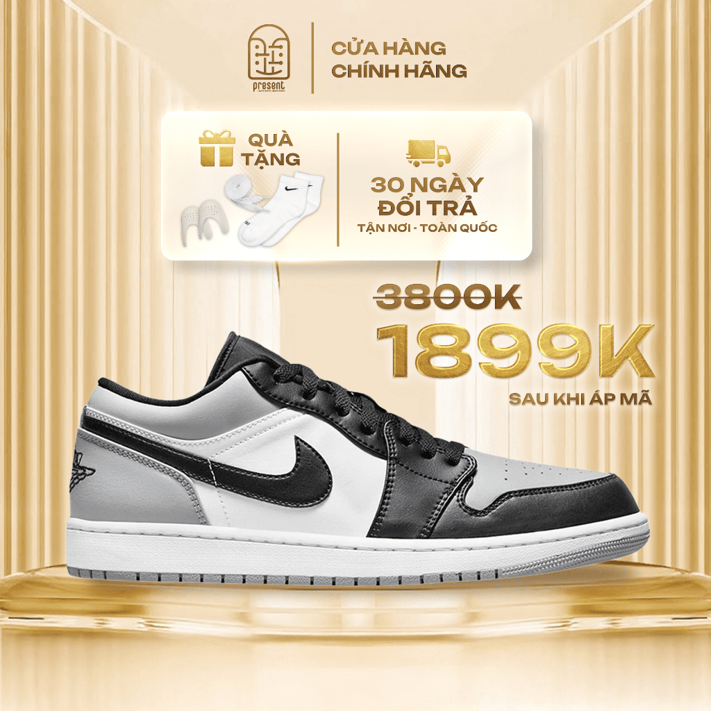 Giày Air Jordan 1 Low Shadow Toe chính hãng cho nam nữ, JD1 Low Shadow ...
