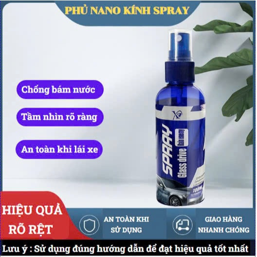 Xịt Phủ Kính Nano Chống Bám Nước Chai SPRAY 100ml Chính Hãng | Shopee ...