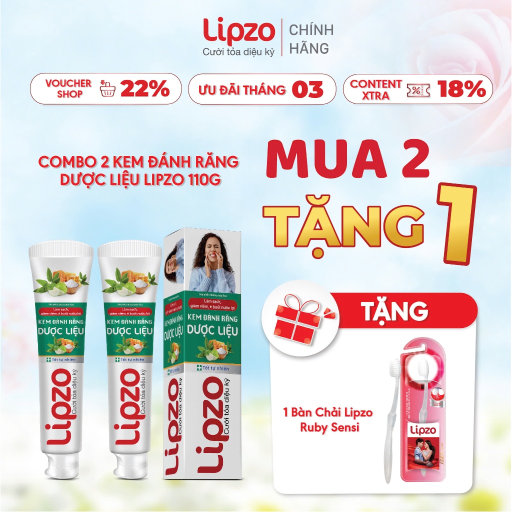 Kem Đánh Răng Dược Liệu Lipzo Tuýp 110g Từ 6 Loại Dược Liệu Thiên Nhiên ...
