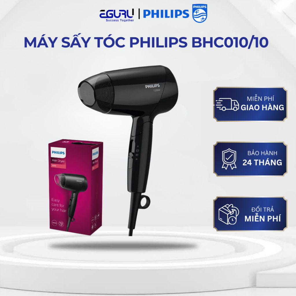 Máy Sấy Tóc PHILIPS BHC010/10 ( Màu Đen), Dễ dàng chăm sóc, An toàn ...