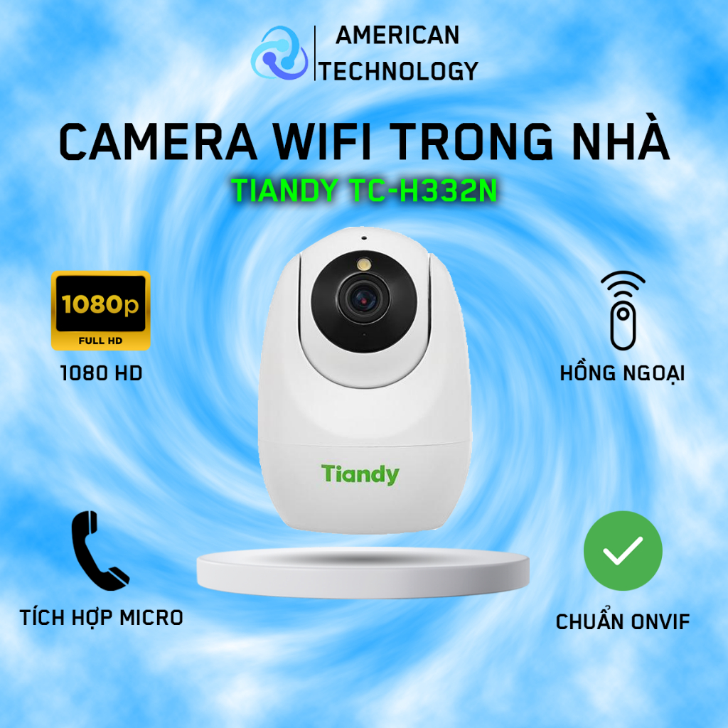 Camera Wifi TIANDY TC-H332N độ phân giải 3MP, quay quét 360 độ, chế độ ...
