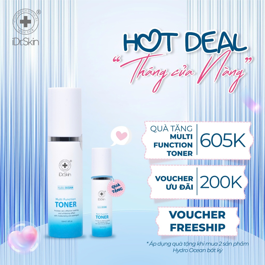 [iDr.Skin Chính Hãng] Nước cân bằng da Hydro Ocean Multi Function Toner ...