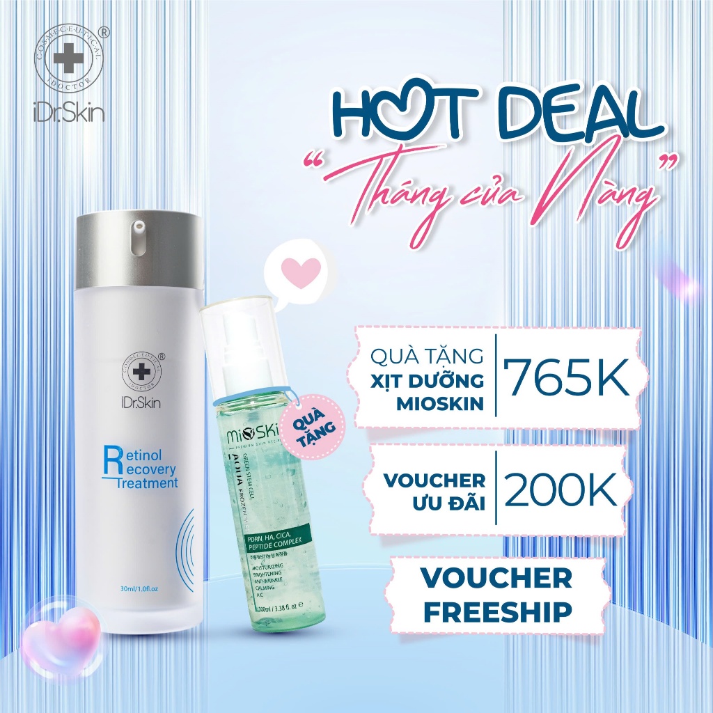 [iDr.Skin Chính Hãng] Kem dưỡng Retinol Recovery Treatment iDr.Skin cải ...