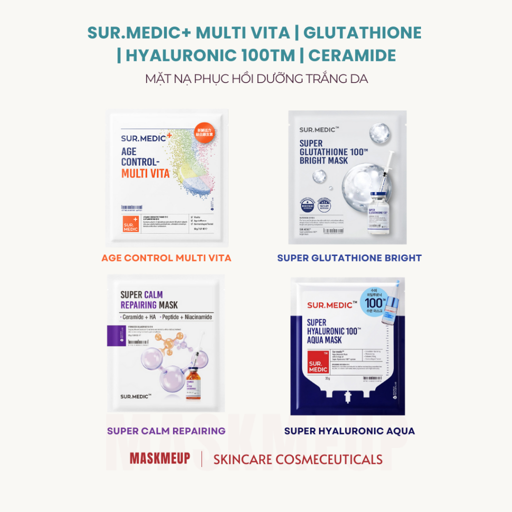 Mặt Nạ Phục Hồi Dưỡng Trắng Chuyên Sâu Sur.Medic Bright Glutathione ...