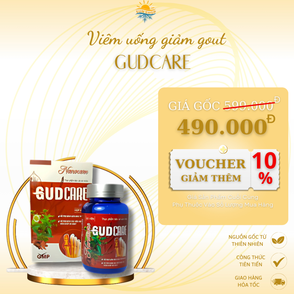 {CHÍNH HÃNG} Viên Uống GUDCARE Hộp 60 viên ĐH Y DƯỢC HÀ NỘI Giảm Sưng ...