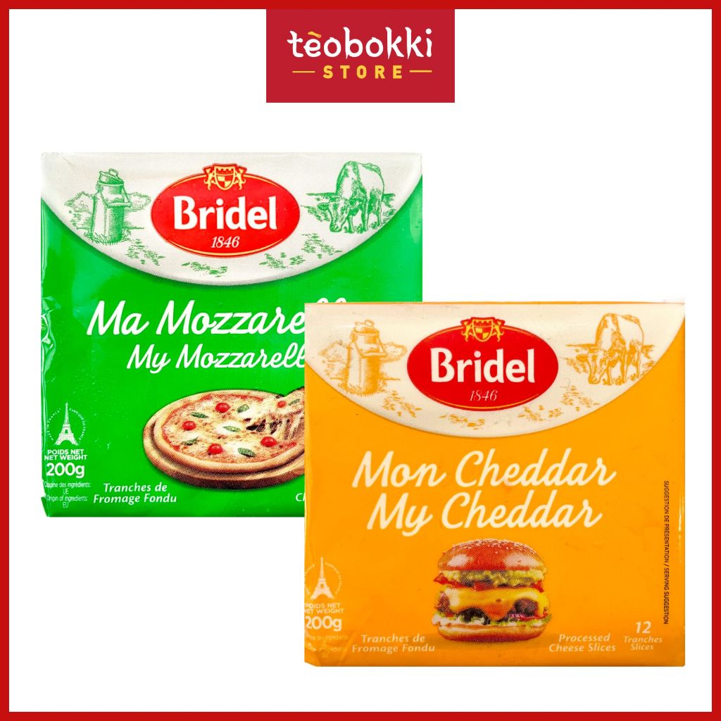 [SHIP HCM] Phô mai lát cheddar - Phô mai lát mozzarella Bridel 200g ...