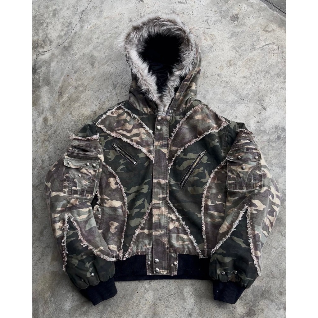 ÁO 005 CD WAXED CAMO BOMBER JACKET | Shopee Việt Nam
