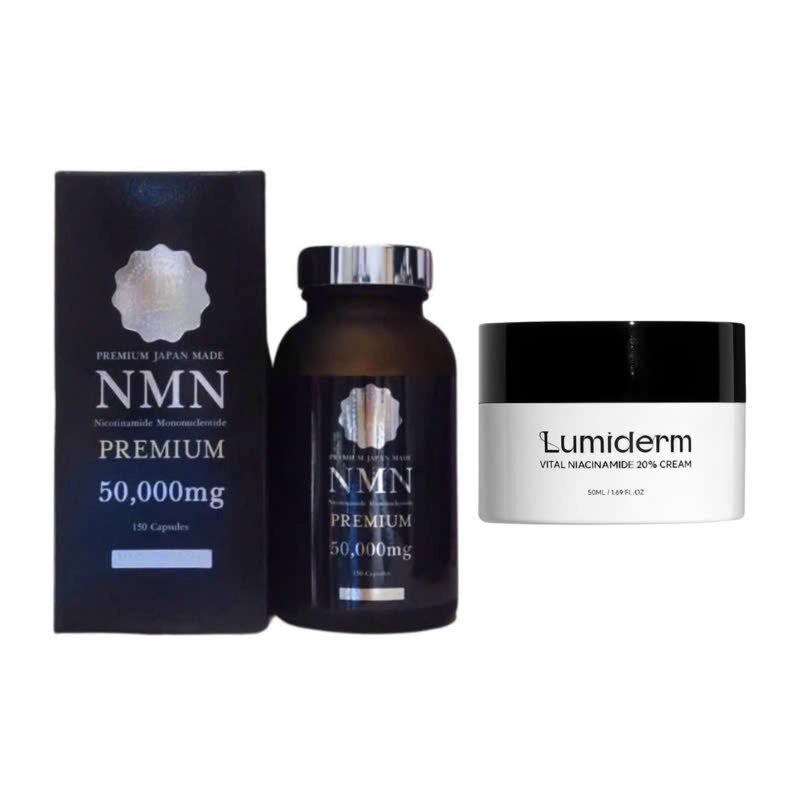 (H70)_[KÈM QUÀ] Viên Uống NMN Premium 50000mg_TẶNG 1 Kem dưỡng trắng da Niacinamide Lumiderm hũ ...