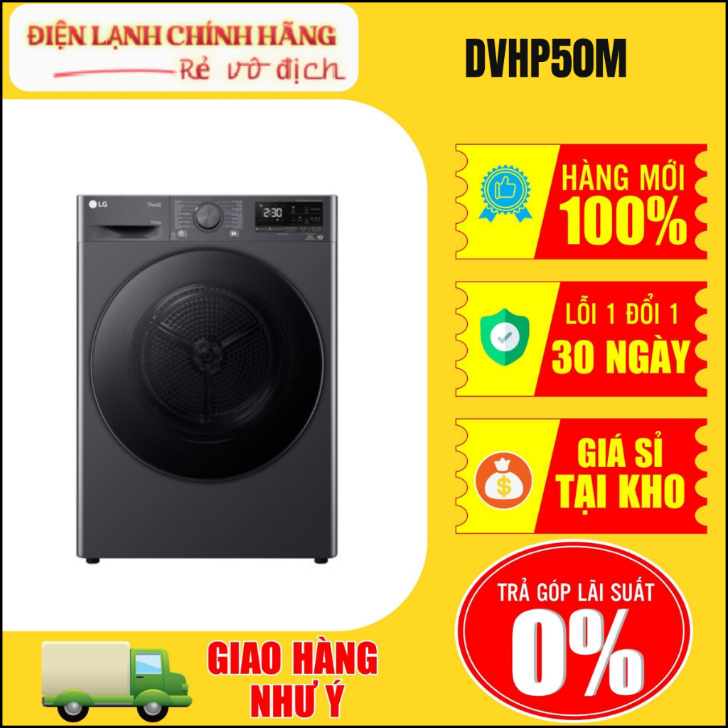 Máy Sấy Bơm Nhiệt LG DVHP50M Inverter 10.5 Kg | Shopee Việt Nam