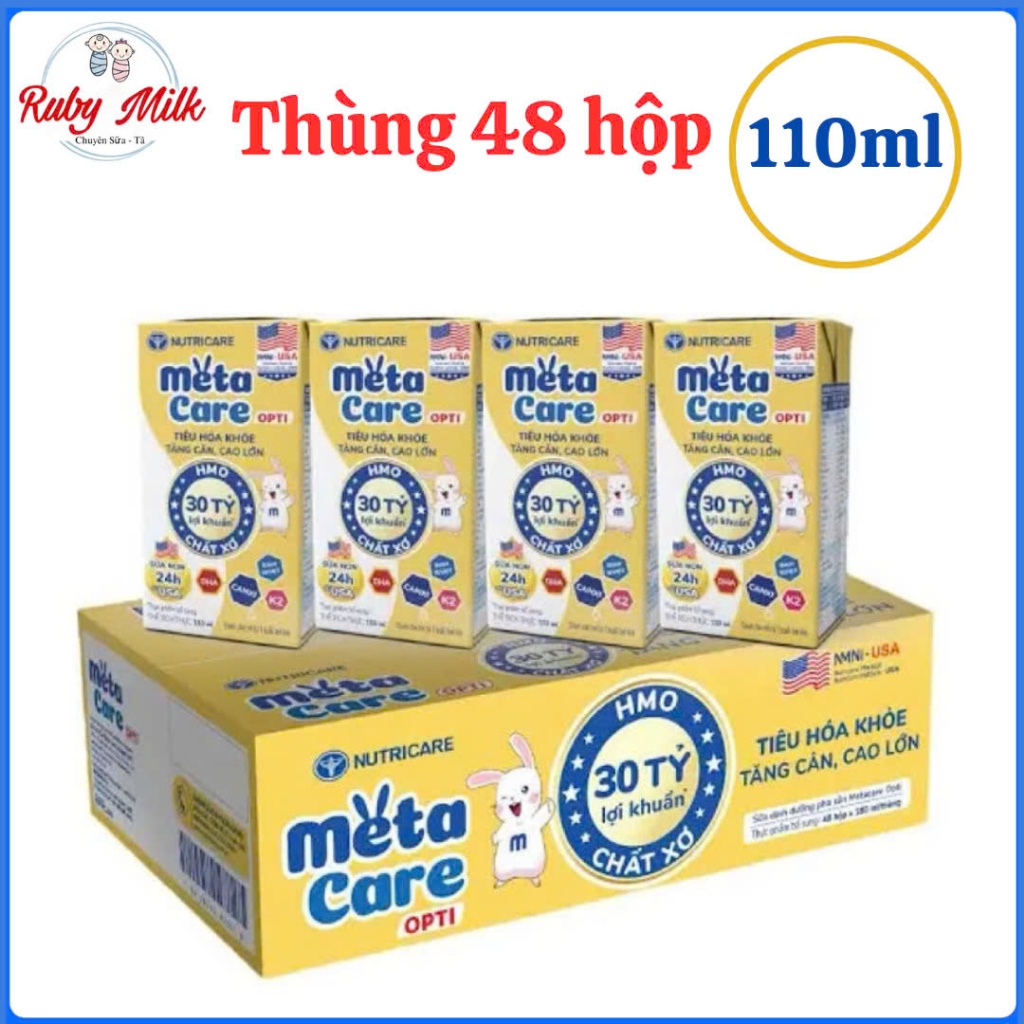 [Date 1/2026] Thùng 48 Hộp Sữa pha sẵn Metacare Opti 110ml | Shopee Việt Nam
