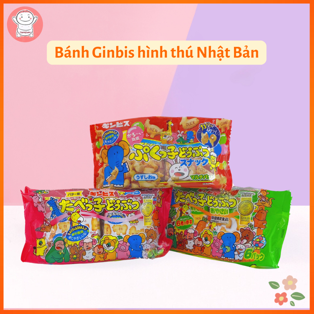 Bánh quy hình thú Ginbis cho bé (date T08/2025) | Shopee Việt Nam