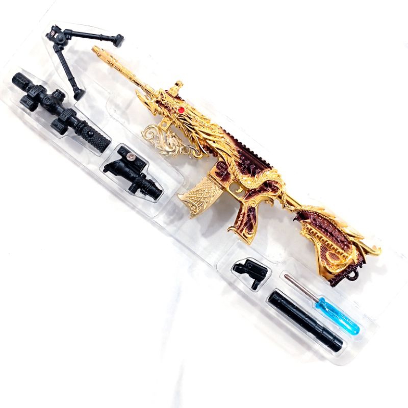 Mô hình trưng bày PUBG mini M416 Golden Dragon dài 20cm | Shopee Việt Nam