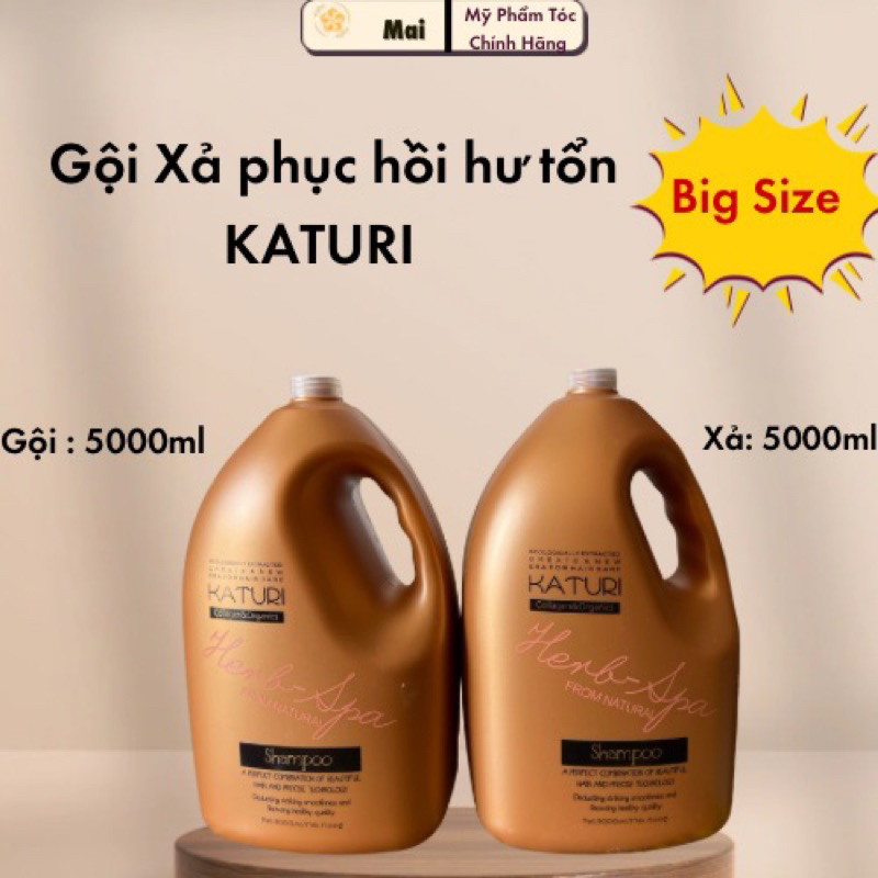 Dầu Gội Xả Katuri dung tích Lớn 5000ml x2 Phục Hồi Tóc Hư Tổn , Chất Lượng Cao | Shopee Việt Nam