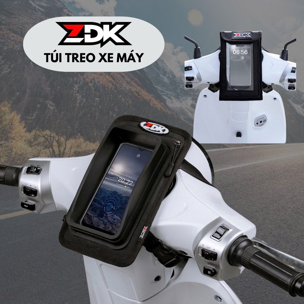 Túi ZDK mini, Túi treo đầu xe máy đựng điện thoại, phiên bản cao cấp, 2 lớp hỗ trợ thoát nhiệt ...