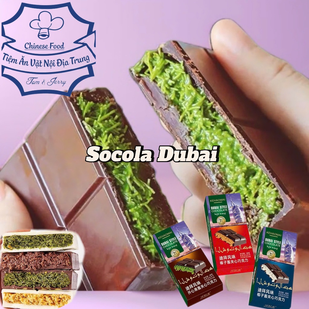 SOCOLA Dubai Nhân Sợi 60gr/hộp siêu ngon nhiều vị | Shopee Việt Nam