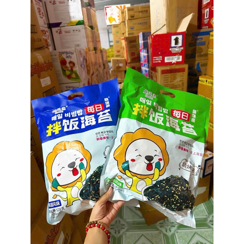 Sỉ 10 gói rong biển sư tử 128gam ăn liền trộn cơm | Shopee Việt Nam