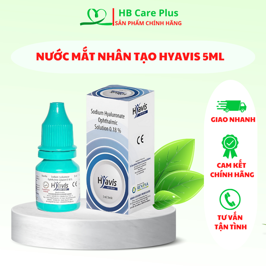 Nước Mắt Nhân Tạo HYAVIS 5ml - Nước nhỏ mắt, cấp ẩm dành cho kính áp ...