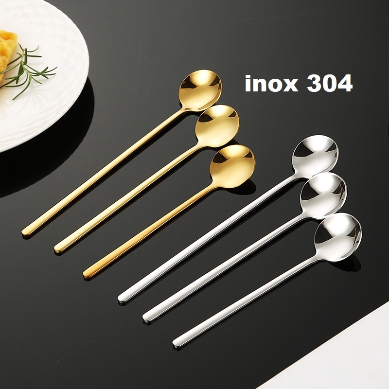 Thìa cafe muỗng cafe thìa khuấy cán dài inox 304 | Shopee Việt Nam