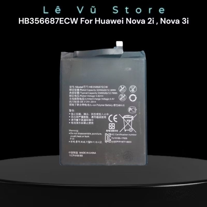 Pin HW Nova 2i / Nova 3i [HB356687ECW / 3340mAh] Đen | Shopee Việt Nam