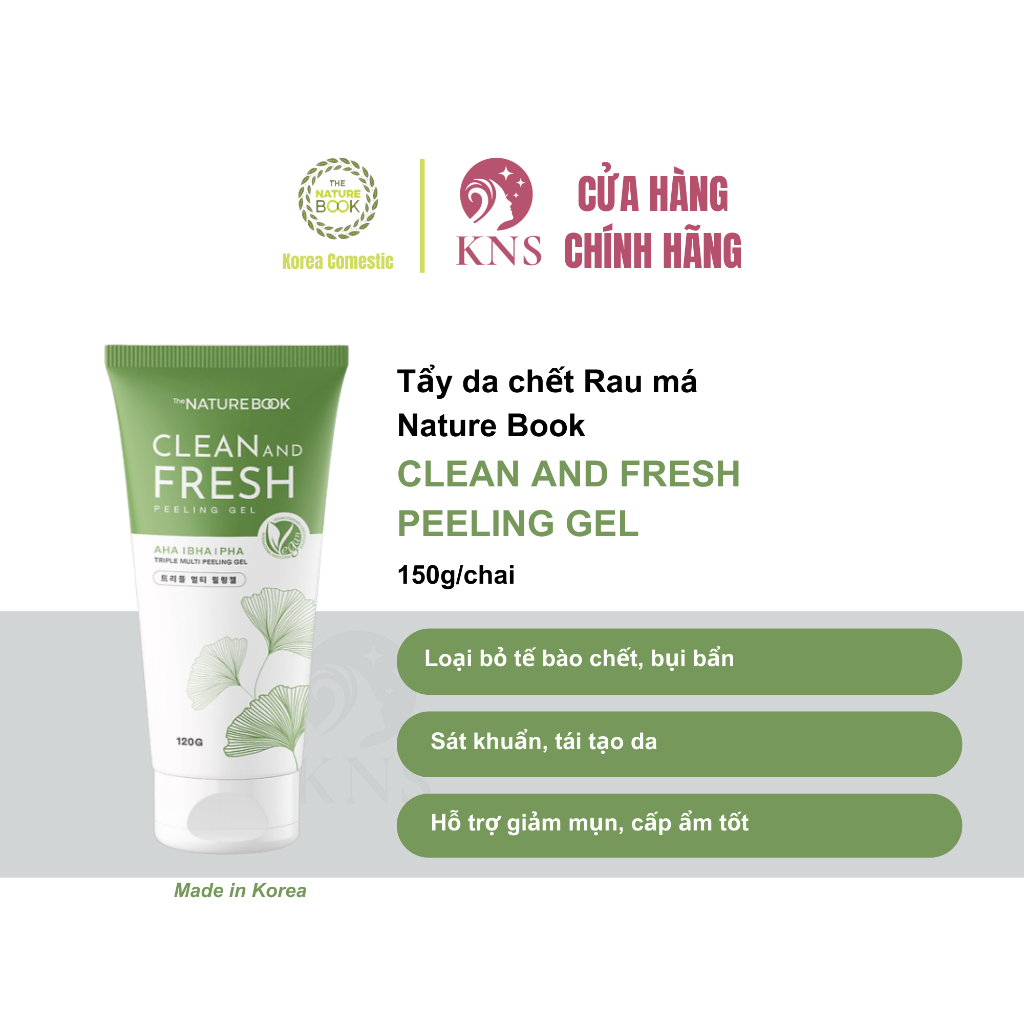 TẨY DA CHẾT DƯỠNG ẨM RAU MÁ (THE NATURE BOOK CLEAN AND FRESH PEELING ...