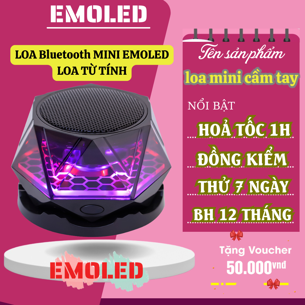 Loa bluetooth mini EMOLED , Loa Không Dây Từ Tính Nam Châm Di Động ...