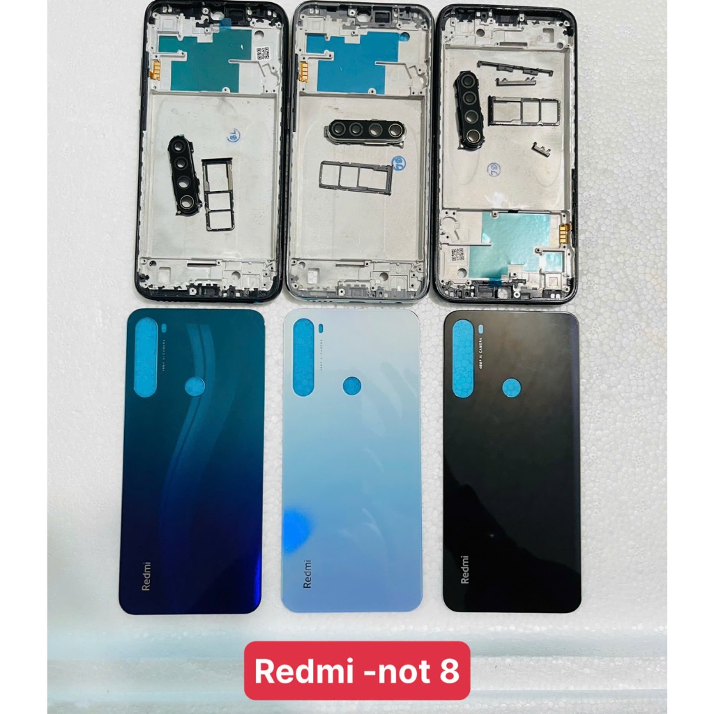 vỏ bộ mi note 8, đã bao gồm kính cam, khay sim linh kiện new | Shopee ...