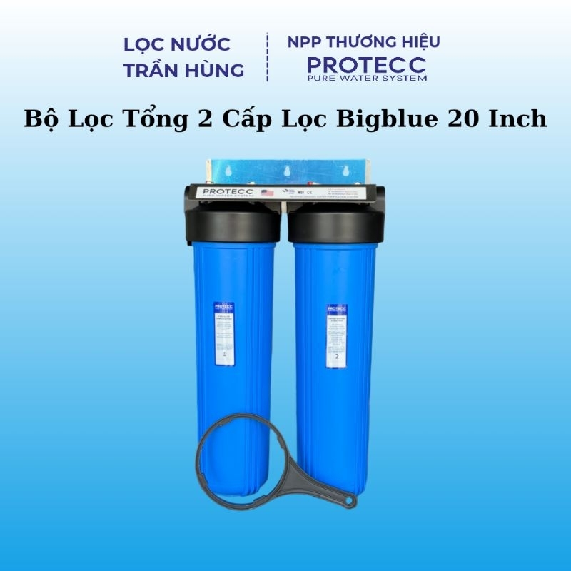 Bộ Lọc Tổng Đầu Nguồn 2 Cấp Lọc 20 Inch Bigblue PROTECC PT217 Chính ...