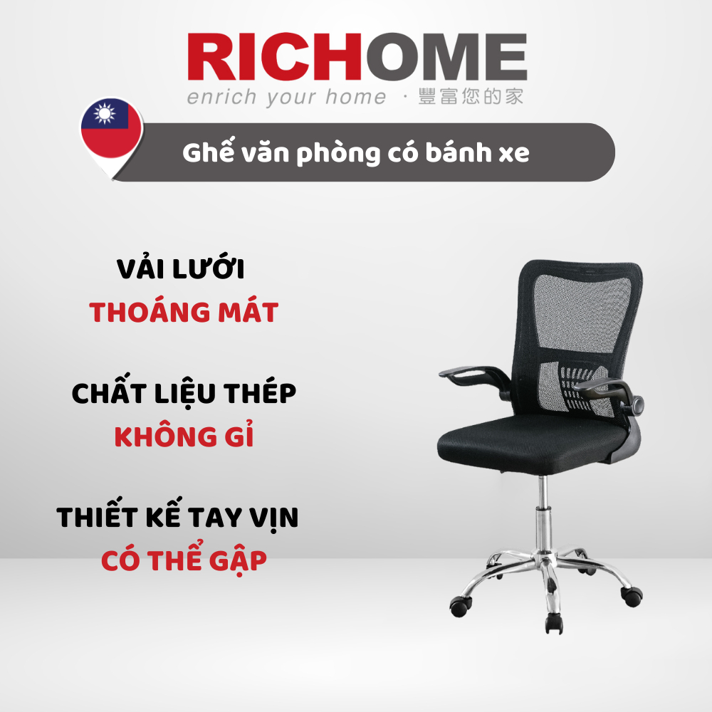 Ghế văn phòng, ghế học sinh, thiết kế công thái học tốt cho lưng RICHOME I-R-CH1436/CH1437. Ghế ...