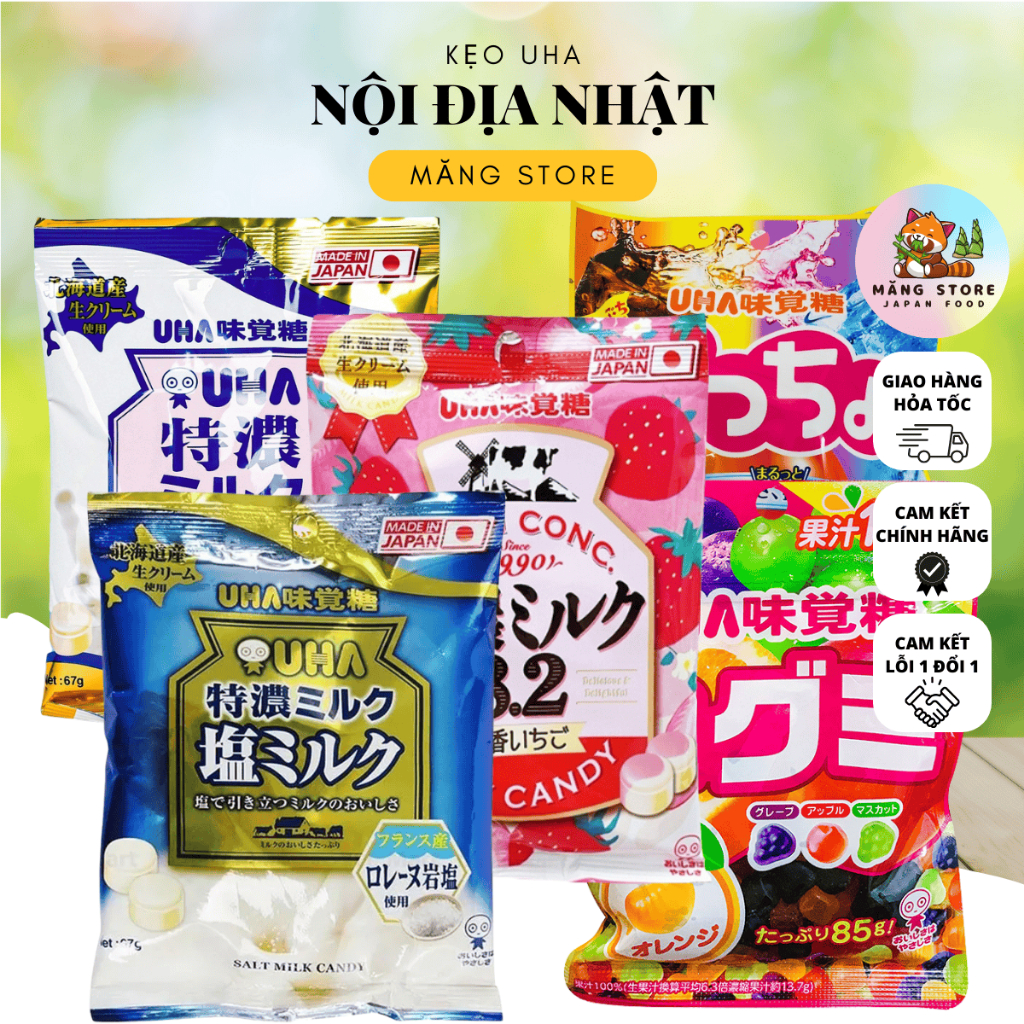 Kẹo Sữa Bò UHA Nổi Tiếng - Kẹo Tươi Nguồn hàng Trọn Lọc chuẩn Nội Địa | Shopee Việt Nam