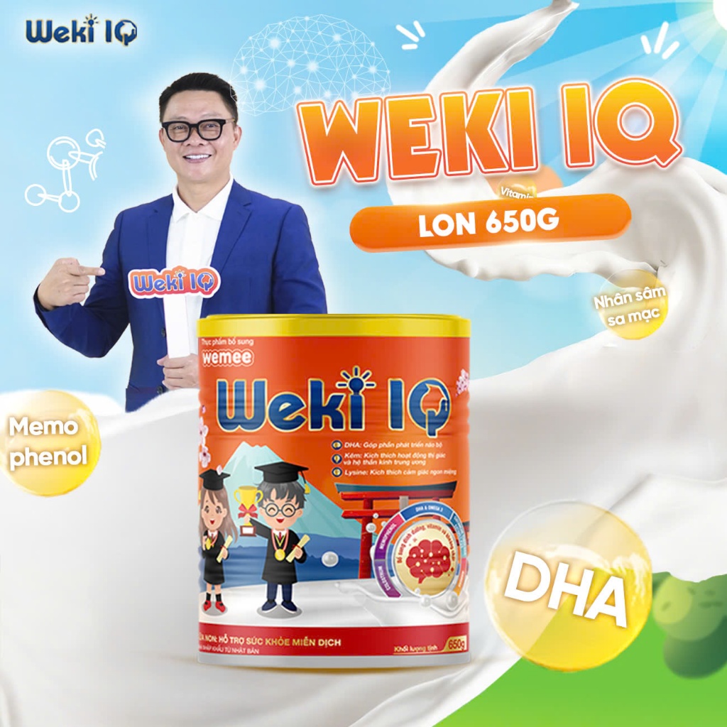 Sữa Phát Triển Trí Não Cho Bé WEKI IQ 650g, Giúp Bé Tăng Tập Trung ...