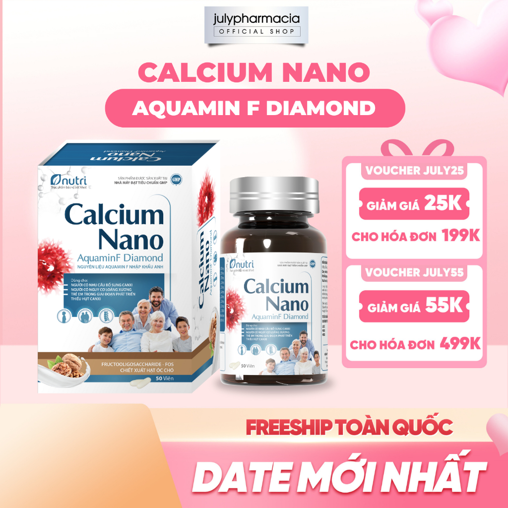 Viên uống bổ sung Canxi - Calcium Nano Aquamin F Diamond giúp xương và răng chắc khỏe | Shopee ...