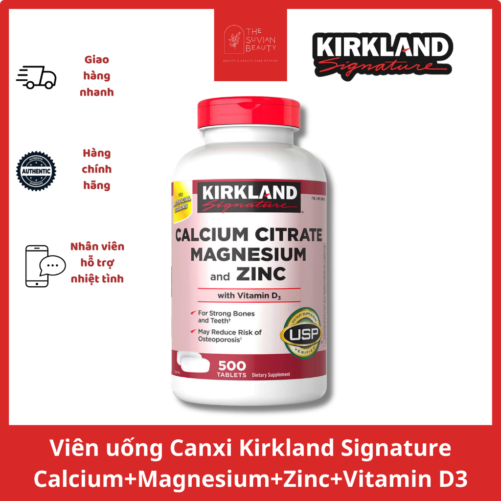Viên uống bổ sung Canxi Kirkland Signature Calcium Citrate + Magnesium ...