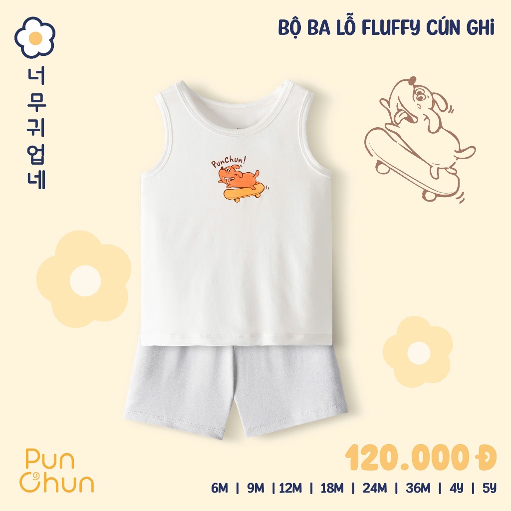 Bộ ba lỗ Fluffy Punchun SS2025D3 | Shopee Việt Nam