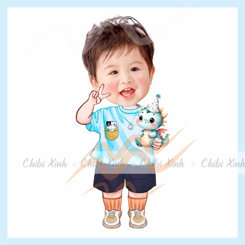 chibi đơn sinh nhật bé trai | Shopee Việt Nam
