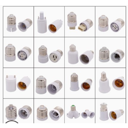 Đuôi Đèn E14 qua E27- E12, E27 Chia 2 , gu10, G24, B22 qua E27- E27 kéo dài (4-7-18-22-28 cm ...