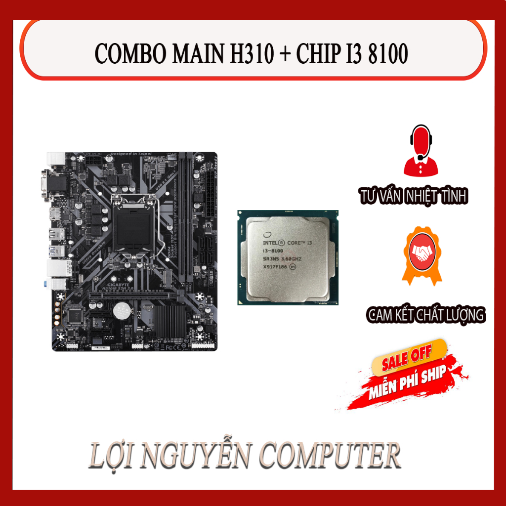 COMBO MAIN H310 GIGA + CHIP I3 8100 | Shopee Việt Nam