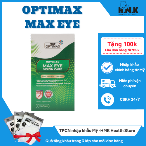 Viên uống Optimax Max Eye Vision Care [NHẬP KHẨU MỸ] Viên uống tăng ...