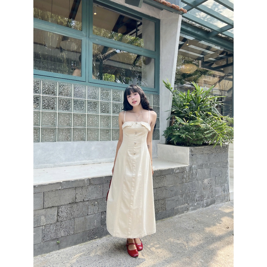 Đầm 2s dáng suông phối cúc xẻ tà thanh lịch thời trang dành cho nữ | HIRA DRESS | SECODEE ...