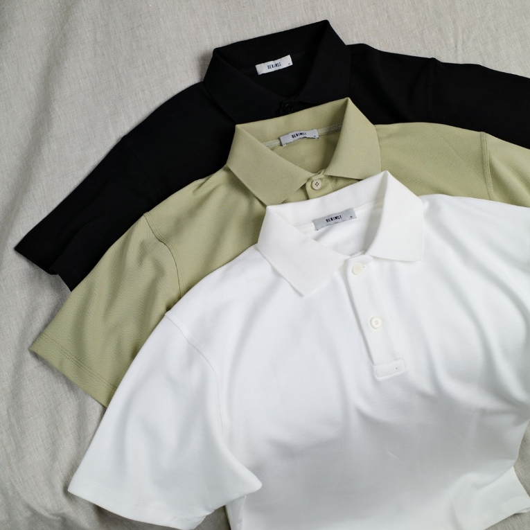 Áo Nam Cộc Tay Polo Trơn HOM DENIMST 8556, Form Regular | Shopee Việt Nam