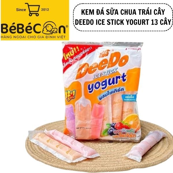 Thạch kem đá sữa chua trái cây Deedo Ice Stick Yogurt 13 cây | Shopee Việt Nam