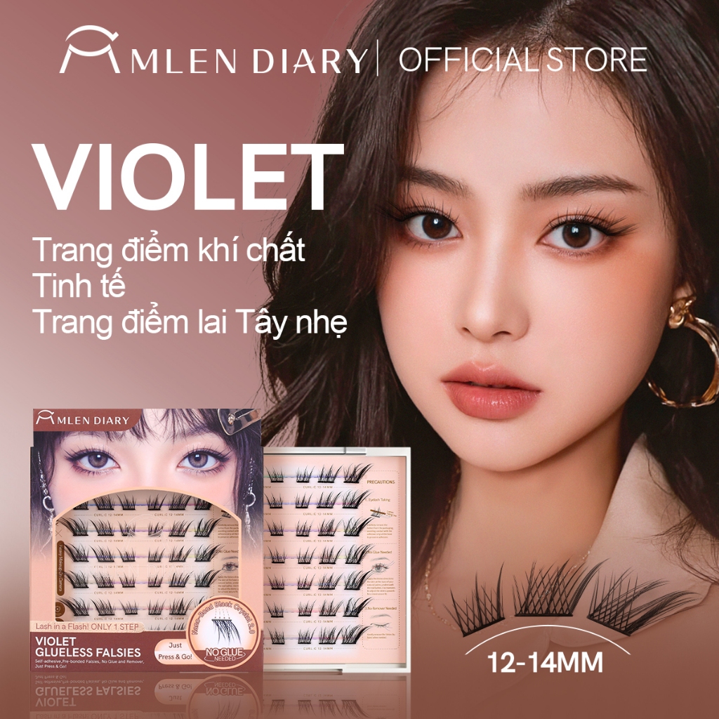 Lông Mi giả MLEN DIARY tự dính không cần dùng keo thế hệ mới có thể tái ...