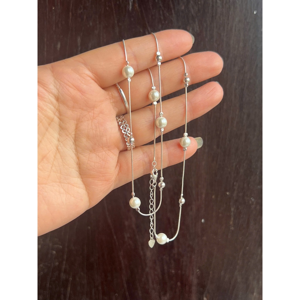 Chuỗi vòng cổ bạc khắc S925 xi bạch kim bản 1 li dạng mì xuyên tâm trai công nghệ cao 6 li dây ...