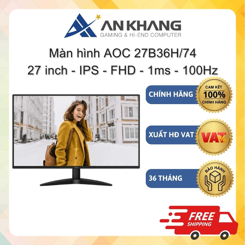 Màn hình AOC 27B36H/74 (27 inch - IPS - FHD - 1ms - 100Hz) Chính hãng ...