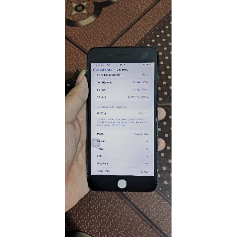 Máy ip 7plus 32g mvt hư cam x1 bypass không dùng sim | Shopee Việt Nam