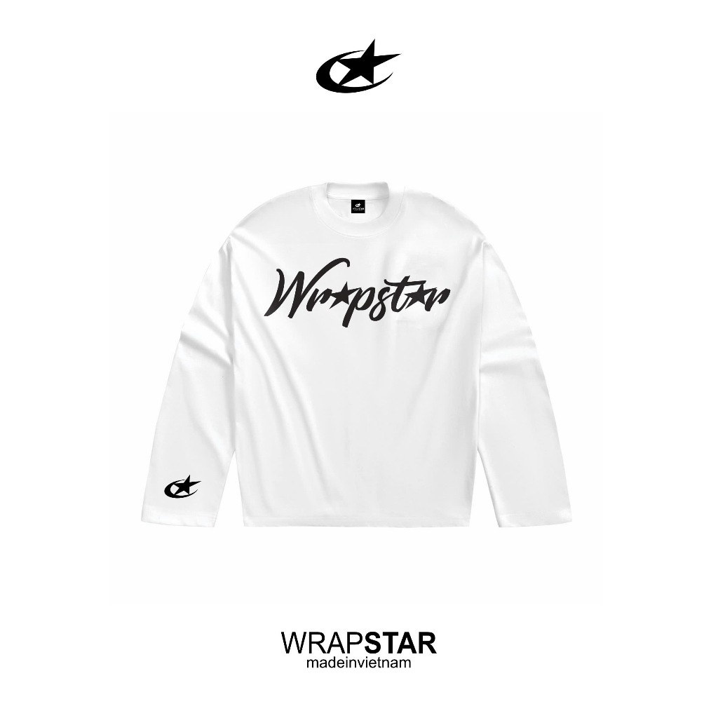 Áo Dài Tay Wrapstar l Logo Wrapstar l 100% Cotton | Shopee Việt Nam